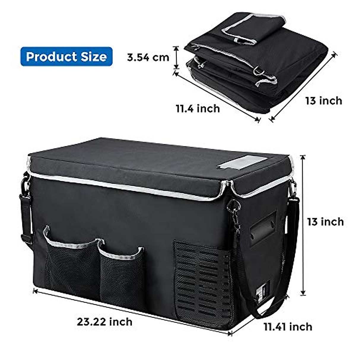 JOYTUTUS Insulated Protective Cover for 26 Quart / 25L Portable Refrigerator Fridge Freezer