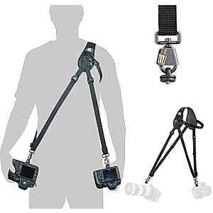 BlackRapid Hybrid Breathe Camera Sling, Original Camera Sling Design, Strap for 1 or 2 DSLR, SLR and Mirrorless Cameras