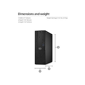Dell 5050 Business Small Desktop Computer - Quad Core Intel i5 7th Gen, 16GB RAM, 256GB SSD, New Keyboard, Mouse, WiFi Adapter, Windows 10 Professional (Renewed)