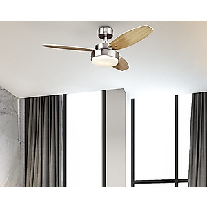 Westinghouse Lighting 7221600 Alloy Ceiling Fan, 42 Inch, Brushed Nickel
