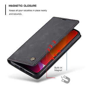 SINIANL iPhone 11 Wallet Case iPhone 11 Leather Case, Book Folding Flip Case with Kickstand Credit Card Slot Magnetic Closure Protective Cover for Apple iPhone 11 2019 6.1 inch - Black