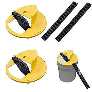 Bucket Lid Mouse Trap 2 Pack, 5 Gallon Mouse Trap Bucket Lid, Humane Mouse Traps Indoor for Home, No See Kill, Auto Reset, Reusable Rat Mice Trap