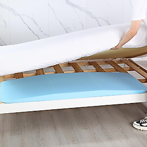 HOMBYS High Density Mattress Sag Support Memory Foam Under Mattress Support Pad to Fix Saggy Beds-Trapezoidal Shape 2 Inches Extra Thick Ideal for Sags Deeper 1 Inch-2 Inch