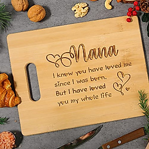 Nana Gifts, Nana Mothers Day Gift, Nana Gifts from Grandkids - Personalized Cutting Board, Nana Birthday Gifts, Nana Kitchen Gifts for Mothers Day Christmas (8.5 x 11 inch)