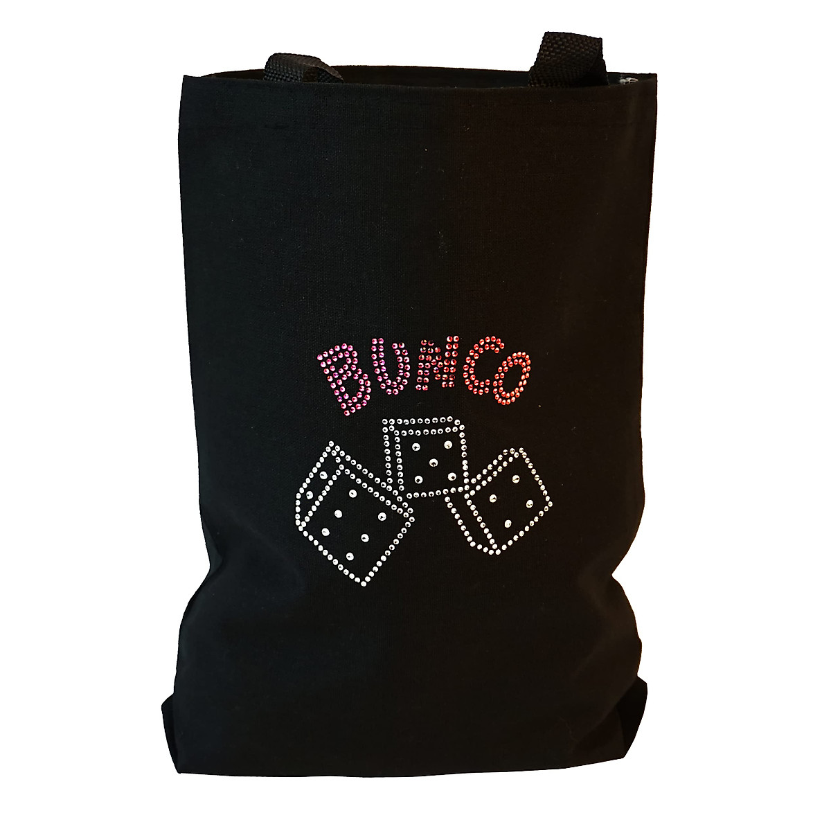 Bunco Game Kit with Crystal Tote Bag - Includes 9 Pink Dice, Bunco Score Sheets, Pencils, Bell, & 3 Inch Plush Dice - All of The Bunco Party Supplies You Need!