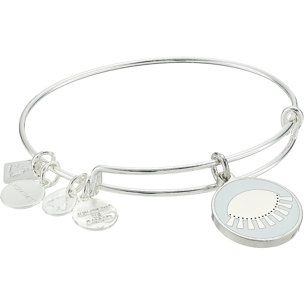 Alex and Ani Women's Meditating Eye Color Infusion Bangle Bracelet, Shiny Silver