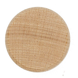 HOLLY TRIP 2PCS Small Round Unpainted Wooden Box, Wedding Ring Jewelry Boxes DIY Storage Trinket Bearer Box Container Case