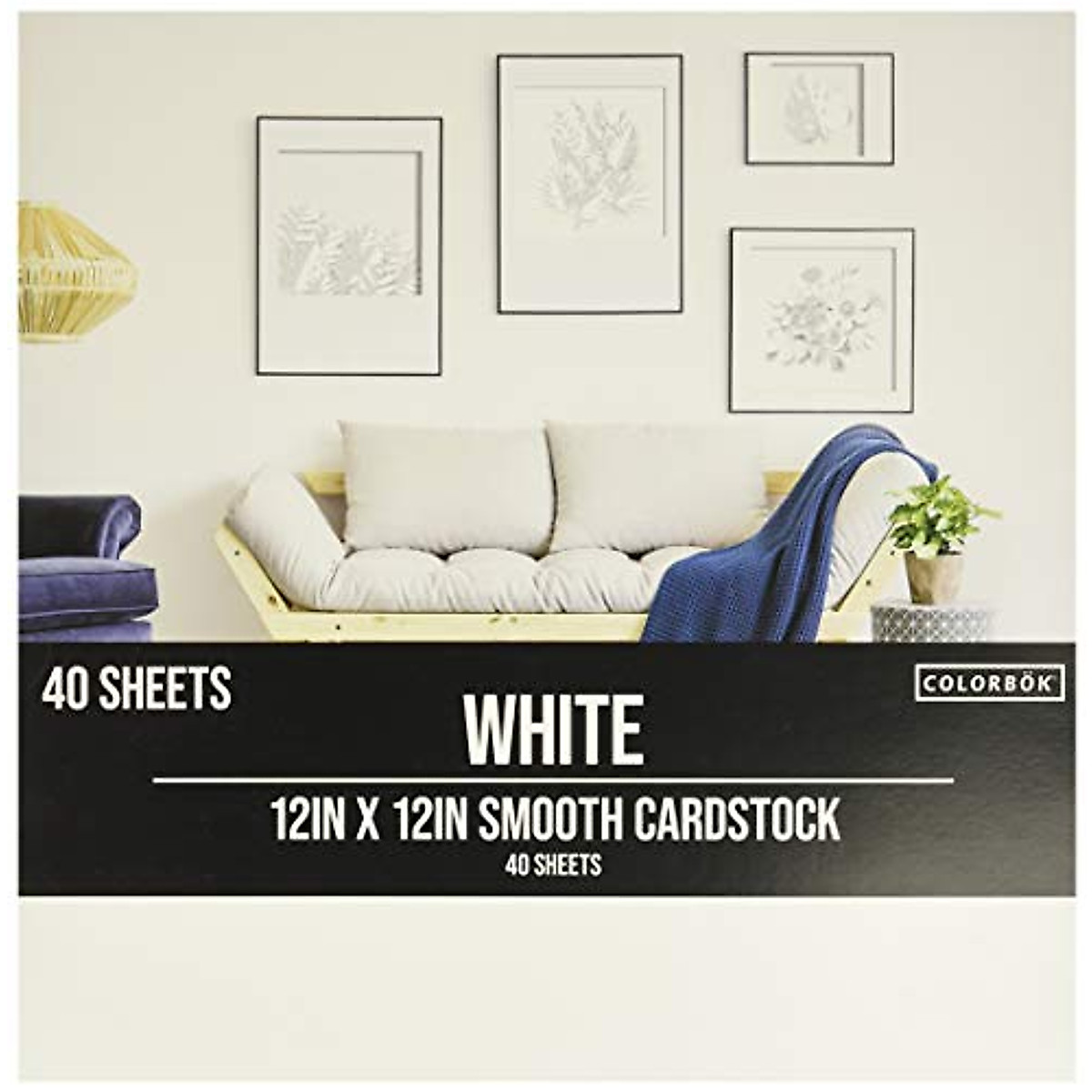 Colorbok White 12x12in Smooth Cardstock
