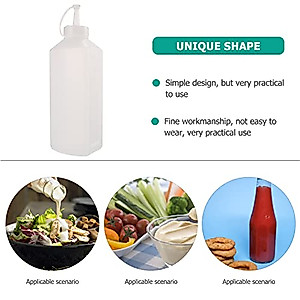UPKOCH Squirt Bottle 2Pcs Plastic Squeeze Squirt Condiment Bottles With On Cap Lids Dispensers For Ketchup Mustard Mayo Hot Sauces Olive Oil Plastic Squeeze Bottles Plastic Water Bottles