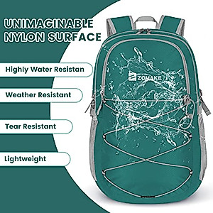 ZOMAKE Packable Backpack 35L:Lightweight Hiking Backpacks - Foldable Water Resistant Back Pack Travel Day Pack for Camping Outdoor Hiking (Olive green)