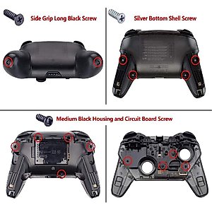 eXtremeRate Purple Blue Chameleon Repair ABXY D-pad ZR ZL L R Keys for Nintendo Switch Pro Controller, DIY Replacement Full Set Buttons with Tools for Nintendo Switch Pro - Controller NOT Included