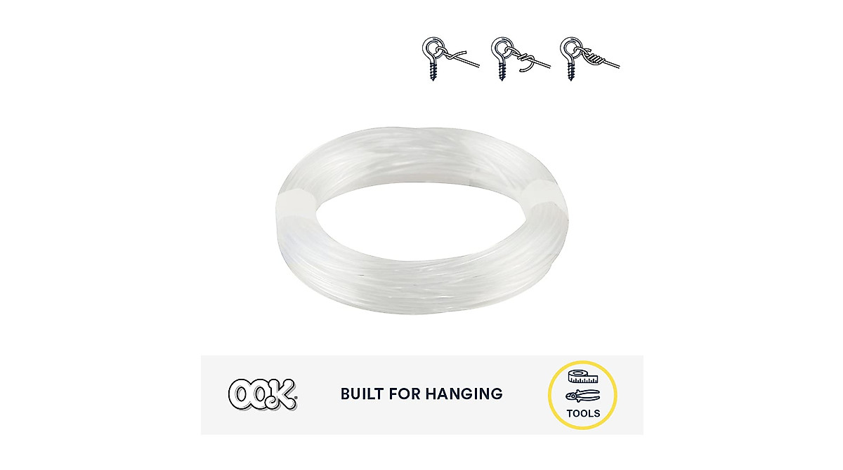 OOK 15 ft. Invisible Hanging Wire - Strong, Self-Tying & Discreet