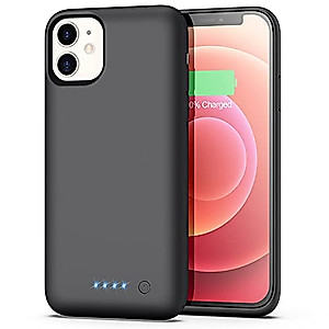 Battery Case for iPhone 12/12 Pro,[6800mAh] Protective Portable Charging Case Rechargeable Charger Case Extended Battery Pack for Apple iPhone 12/12 Pro (6.1inch)
