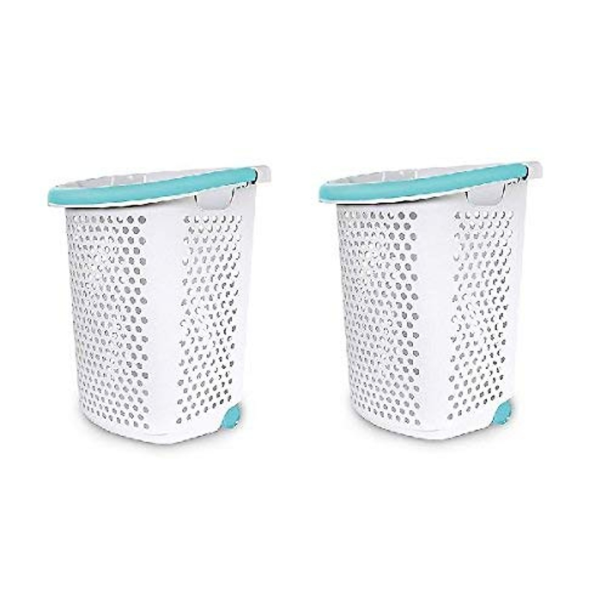 Home Logic 2.0-Bu. Rolling Hamper in White (2, White)