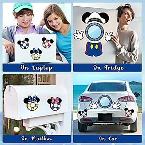 BOpusail 11Pcs Captain Mouse Cruise Magnets Birthday Cruises Door Decorations Summer Life Preserver Ring Refrigerator Magnet Waterproof Magnetic Stickers for Carnival Cabin Holiday Collectibles Decor