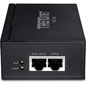 TRENDnet 2.5G PoE+ Injector, TPE-215GI, PoE (15.4W) or PoE+ (30W)(Renewed)