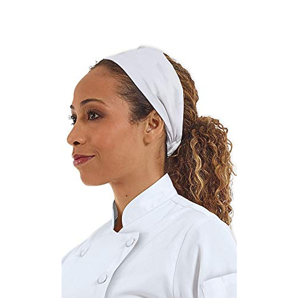Professional Chef Bandana (One Size Fits Most, White)