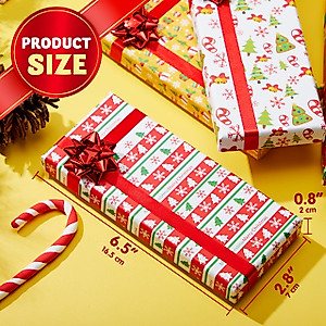 JOYIN 9PCS Present Gift Card Box with Bow, Christmas Cash Money Holder Boxes, Present Card Holder, Xmas Party Favor Gift Wrapping Boxes (6.5'' x 2.8'' x 0.8'')