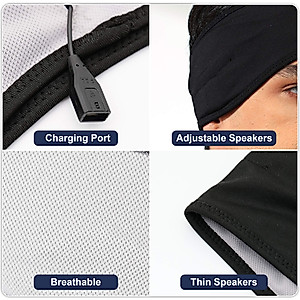 Navly Sleep Headphones Bluetooth Headband, Wireless Headband Headphones Headsets with Thin Speakers, Sleep Earbuds, Sleeping Headphones for Workout Running Yoga Sports Gift for Men Women