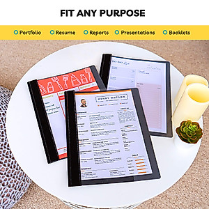 Report Covers Presentation Folders Clear Folder Front Cover (30 Set) - 8.5 x 11 - Portfolio Folder - Resume Portfolio Folder - Premium Clear Report Covers - Clear Folders for Documents Plastic