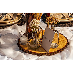 Set of (14) 12-13" Wood Slice centerpieces for Tables, Rustic Wedding Decorations, Wedding Decorations for Tables, Natural Wood Slices! (14)