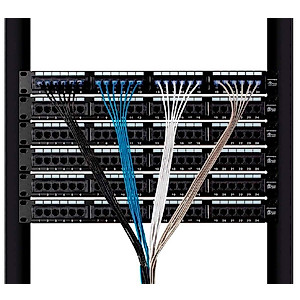 Monoprice Cat6A 50ft Blue 10-Pk Patch Cable UTP 30AWG 10G Pure Bare Copper Snagless RJ45 SlimRun Series Ethernet Cable