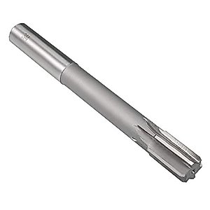 uxcell Chucking Reamer 3/4", H7 HSS Lathe Machine Reamer 6 Straight Flutes, Round Shank Milling Cutting Tool, Reaming Drill Bit for Stainless Steel Metal Hole