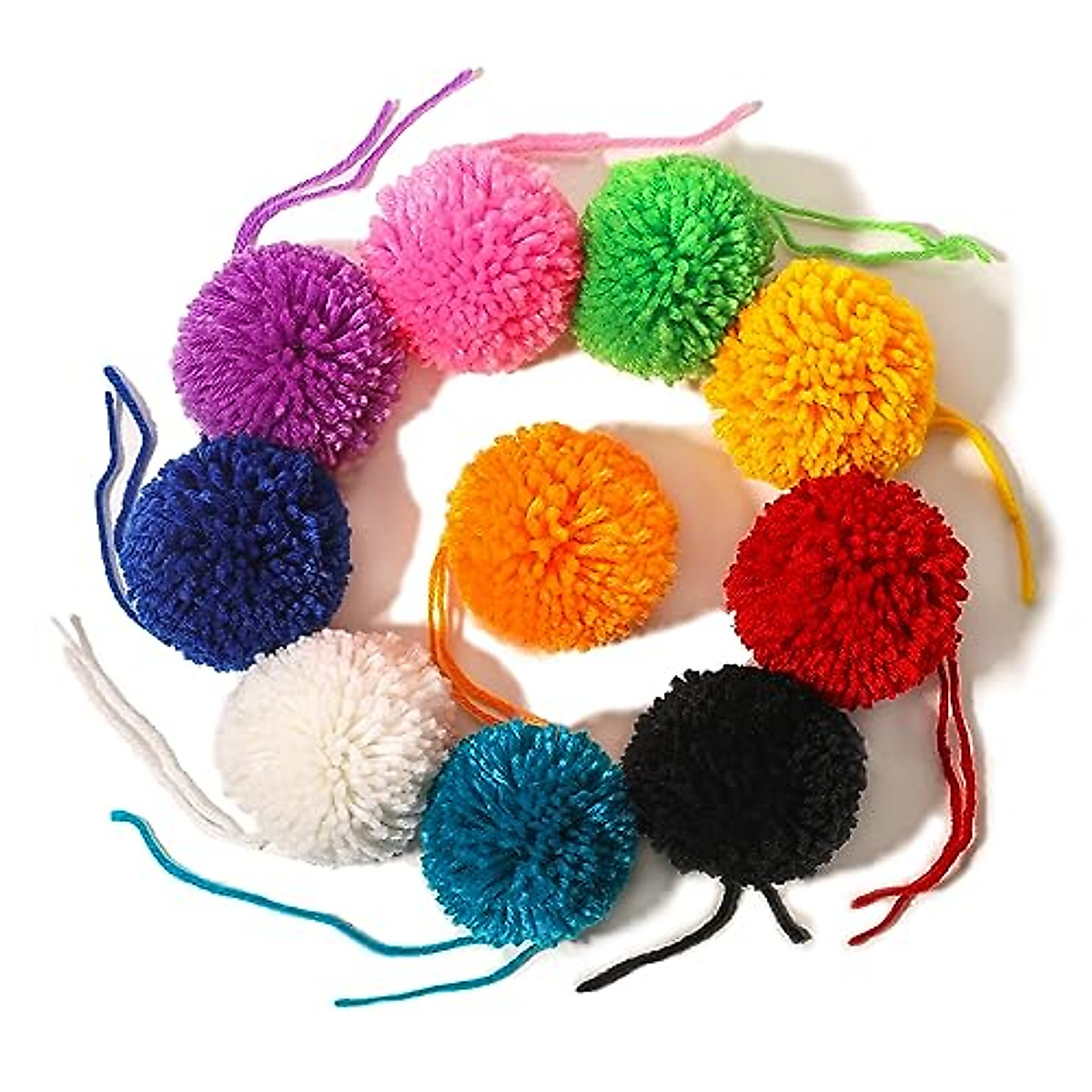 20 Pcs Large Yarn Pom Poms-2 Inch Made to Order Acrylic Yarn Balls for Hats Or Party Decorations-DIY Craft Pompoms (Mixed, 2ich)