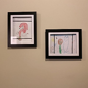 BOPART 2pcs Kids Art Frames Changeable Display 8.5x11 with Mat or 10x12.5 without Mat, Front Opening Kid Artwork Picture Frame Great for Children's Drawing Art Projects Storage Holds 100 Pieces