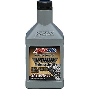 AMSOIL Full Synthetic Motorcycle Oil 20W-50 - ONE U.S. QUART, 946 ml