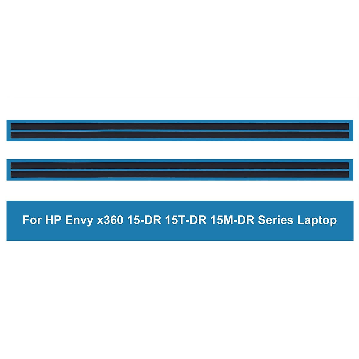 KBRPARTS Replacement Laptop Rubber Feet Strips for HP Envy x360 15-DR 15-DS 15-DA 15-DB 15M-EE 15M-DR, HP 15M-EE0013DX 15M-DR1012DX 15-DS1083CL 15-DR1679CL Series Laptop, Black