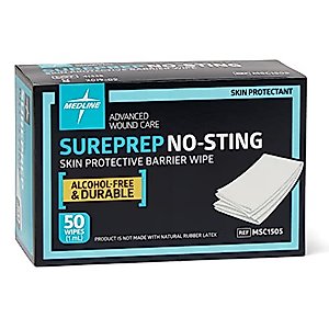 Medline Sureprep No-Sting Skin Protectant, 1 mm (Pack of 50)