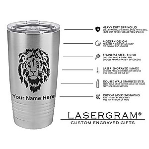 LaserGram 20oz Vacuum Insulated Tumbler Mug, Honey Bee, Personalized Engraving Included (Stainless Steel)