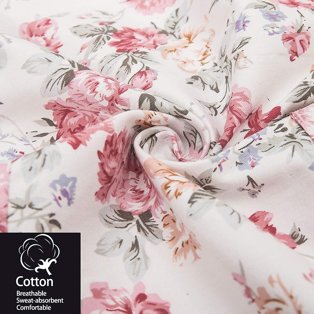 ALIPOBO Lovely Apron for Women, Lady’ s Cotton Apron with Adjustable Neck Strap, 2 Pockets and 41.5” Long Ties, Cute Apron for Kitchen Cooking, Home Baking - 30” x 27” - 1 Pcs