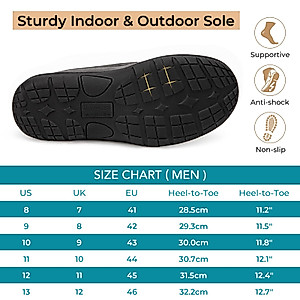 HomeTop Men's Classic Memory Foam Moccasin Slippers, Warm Comfy Microsuede House Shoes for Indoor Outdoor Gray, 10 US