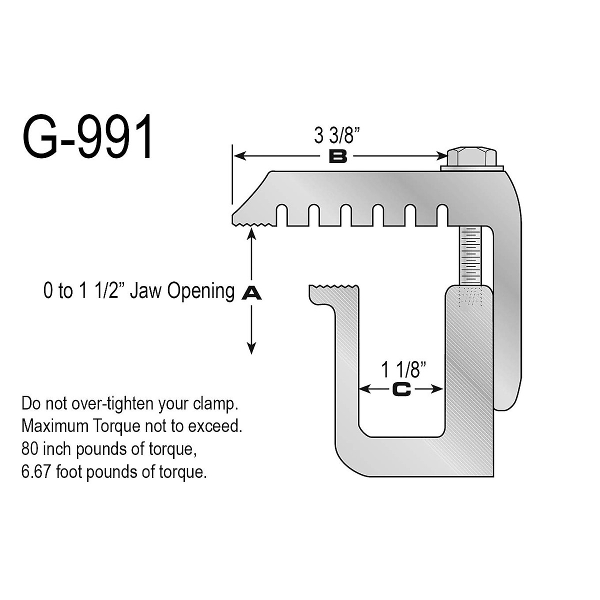 GCi STRONGER BY DESIGN G-991 Clamps for Ford Super Duty Trucks (Set of 6). Made in USA with 6000 Series Structural Aluminum to Ensure Quality and Strength. For Mounting Caps, Camper Shells, Toppers.