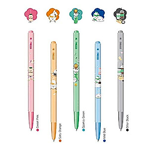 MONAMI 153 Yummy Ballpoint pens 0.5mm 5 Body colors Ink 5 colors