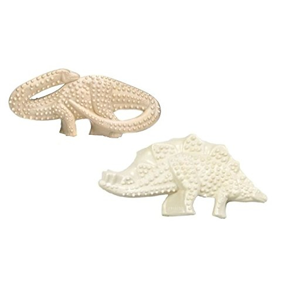 NB Durable Dental Dinosaur Textured Dog Chew Toy Stagosaurus Brontosaurus Set of 2 (One -Two Pack)