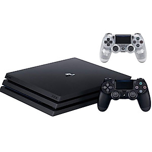 Sony PlayStation 4 Pro 1TB Console Bundle W / DualShock 4 Wireless Controller -Crystal | Blu-ray Disc Player | Wi-Fi | AMD Processor | HDMI Cable (Renewed)