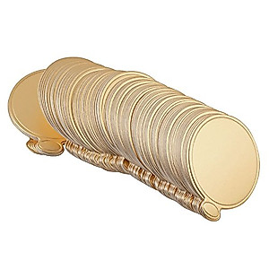 Darnell Nehemiah 100pcs/Set Round Mousse Cake Boards Gold Paper Cupcake Dessert Displays Tray Wedding Birthday Cake Pastry Decorative Tools Kit