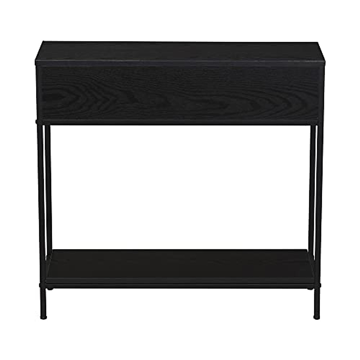 Household Essentials Black Oak Bungalow Console Table