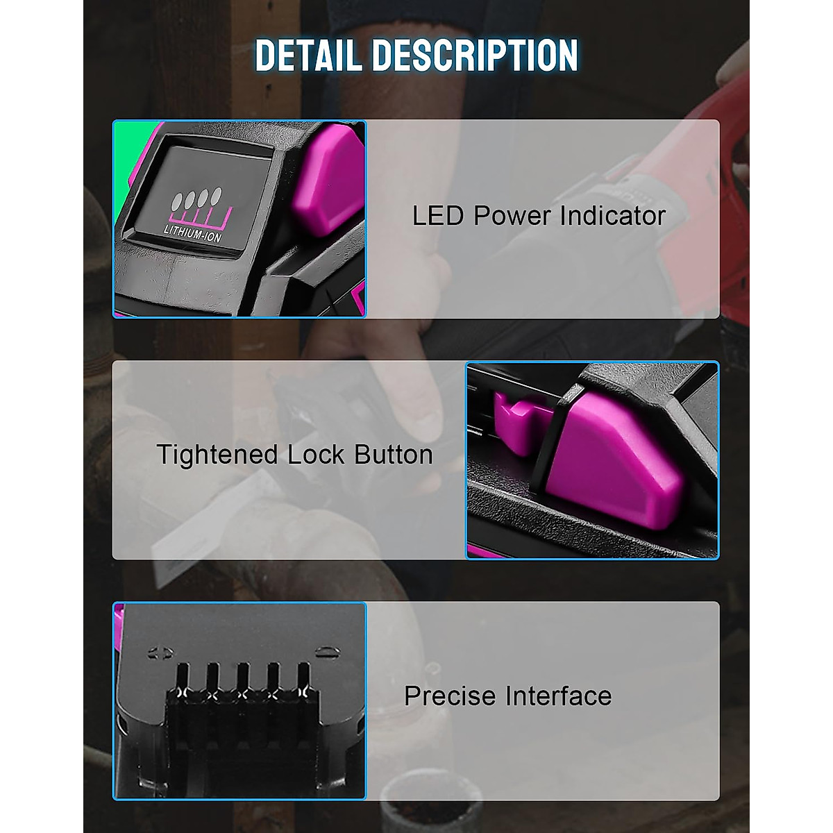 48-11-1812 12.0AH Replacement for Milwaukee 18V Battery Compatible with Milwaukee 18V Battery 12.0Ah High Output Battery 48-11-1850 48-11-1815 48-11-1860 48-11-1890 48-11-2230 48-11-2830(Red)