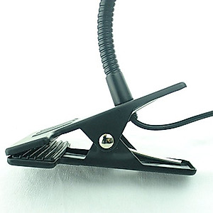 QUANS 5W Clip on Clamp Gooseneck COB LED Desk Table Light lamp Cool White 19inch Neck Black