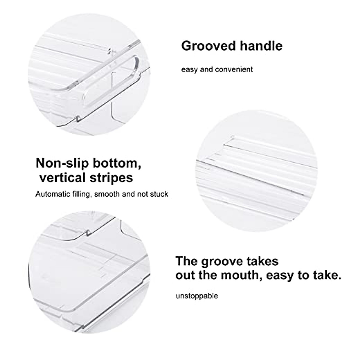 2 Tier Auto Rolling Soda Can Organizer for Refrigerator Freezer & Countertop Pantry Cabinets Beverage Dispenser Rack Clear BPA-FREE Plastic Stacking Container, Clear Transparent Plastic