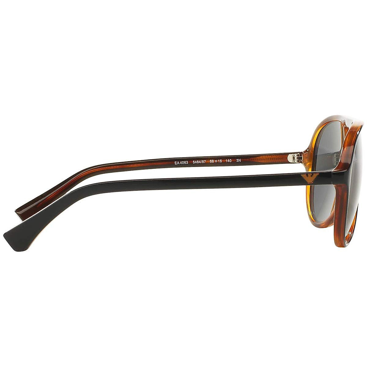 Emporio Armani EA4063-5464/87 Sunglasses, Black over Tortoise Frame 58mm w/Grey Lens