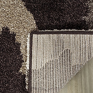 SAFAVIEH Florida Shag Collection 2'3" x 9' Beige / Multi SG453 Camouflage Non-Shedding Living Room Bedroom Dining Room Entryway Plush 1.2-inch Thick Runner Rug