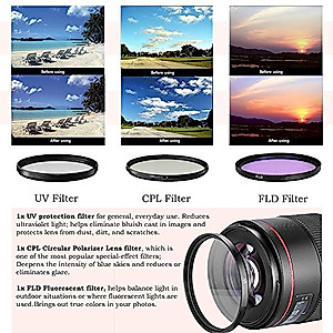 Canon EOS 6D Mark II DSLR Camera w/ 24-105mm STM Lens Bundle + Canon EF 75-300mm III Lens, Canon 50mm f/1.8 and 500mm Preset Lens + Deluxe Backpack + 64GB Memory + Monopod + Professional Bundle