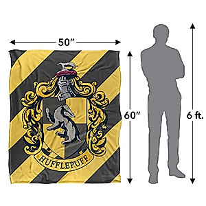 Harry Potter Hufflepuff Crest 4 Officially Licensed Silky Touch Super Soft Throw Blanket 50" x 60"