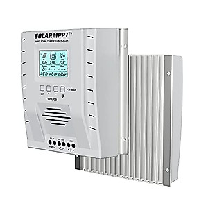 OOYCYOO MPPT Charge Controller 60 amp 12V/24V Auto, 60A Solar Panel Charge Regulator with Blacklight LCD Display Max 100V for Lead-Acid Sealed Gel AGM Flooded Lithium Battery