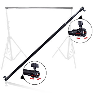 Fotoconic Pro 10 Feet/3M Aluminum Alloy 3 Section Telescopic Background Support Cross Arm Crossbar (Black)